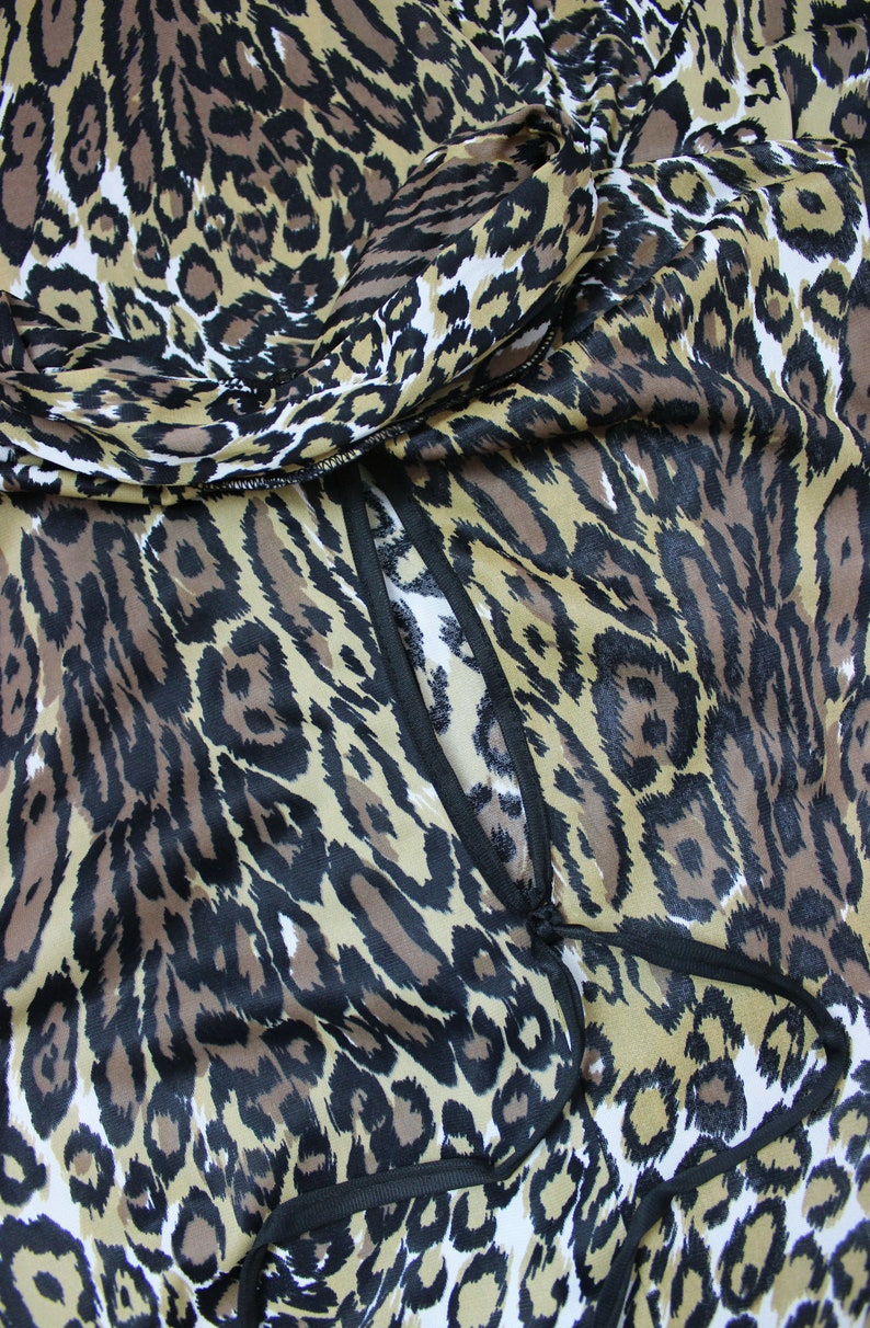 Vintage 60s Leopard Jumpsuit / 1960s Animal Print Jumpsuit / Wide Leg ...