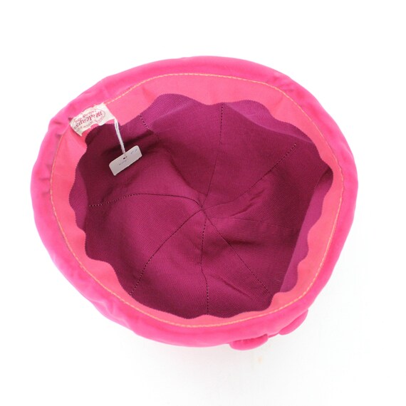 vintage velvet hat / 1960s pink velvet hat / velvet t… - Gem