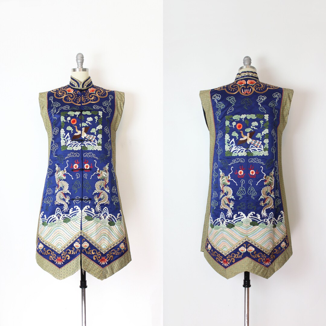 Antique Chinese Clothing / Antique Chinese Woman's Court Vest Xiape ...