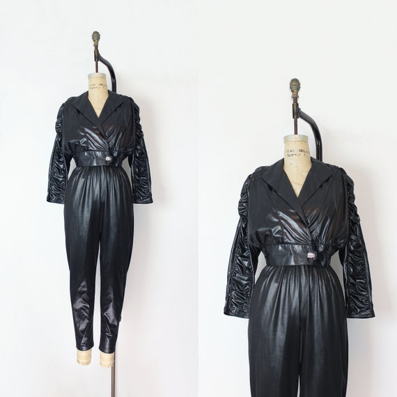Vintage Wet Look Suit / 1980s Wet Look Jacket Pants / Shiny - Etsy