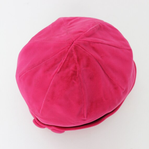 vintage velvet hat / 1960s pink velvet hat / velvet t… - Gem