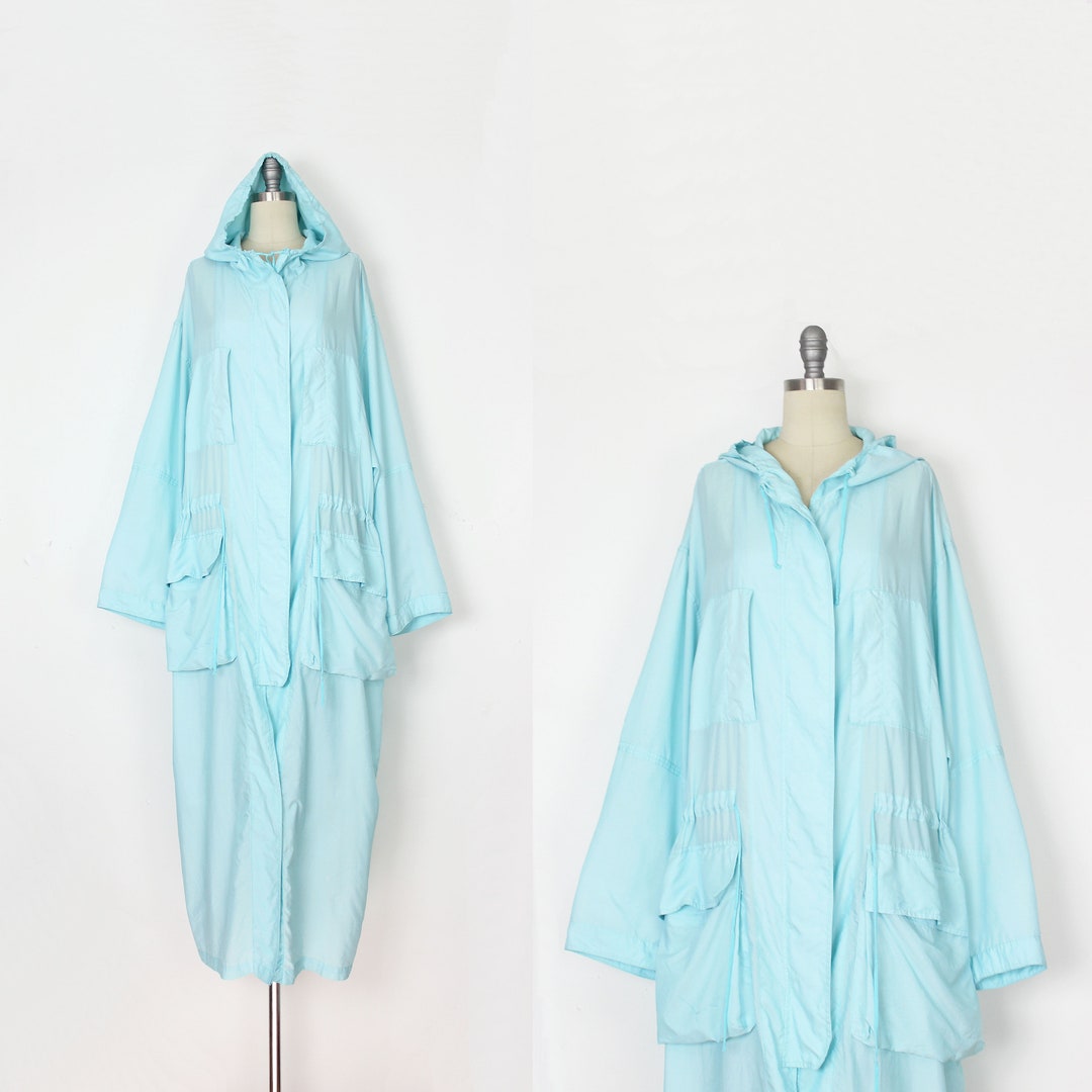 Vintage KRIZIA Wind Coat / 1980s Parachute Silk Coat Jacket / Silk ...