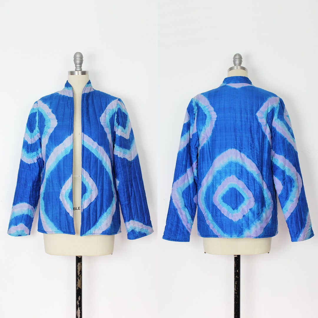 Vintage 70s Silk Jacket / 1970s Indian Silk Jacket / Quilted Silk ...