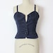 Vintage Yves Saint Laurent Corset Top / YSL Rive Gauche Cotton Corset ...