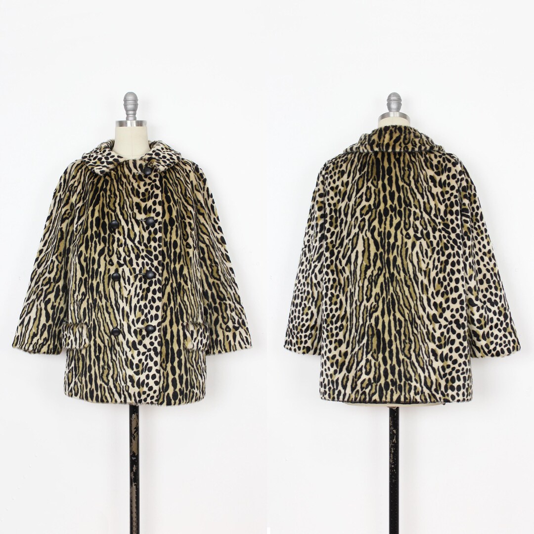Vintage 60s Leopard Coat / 1960s La France Leopard Coat / Vintage Faux ...