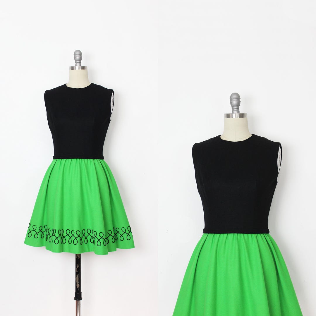 Vintage 60s Mini Dress / 1960s LANZ Dress / Vintage Skater Dress / Ice ...