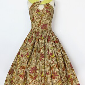 Vintage 50s Sundress / 1950s MARJAE of Miami Dress / 1950s Novelty ...
