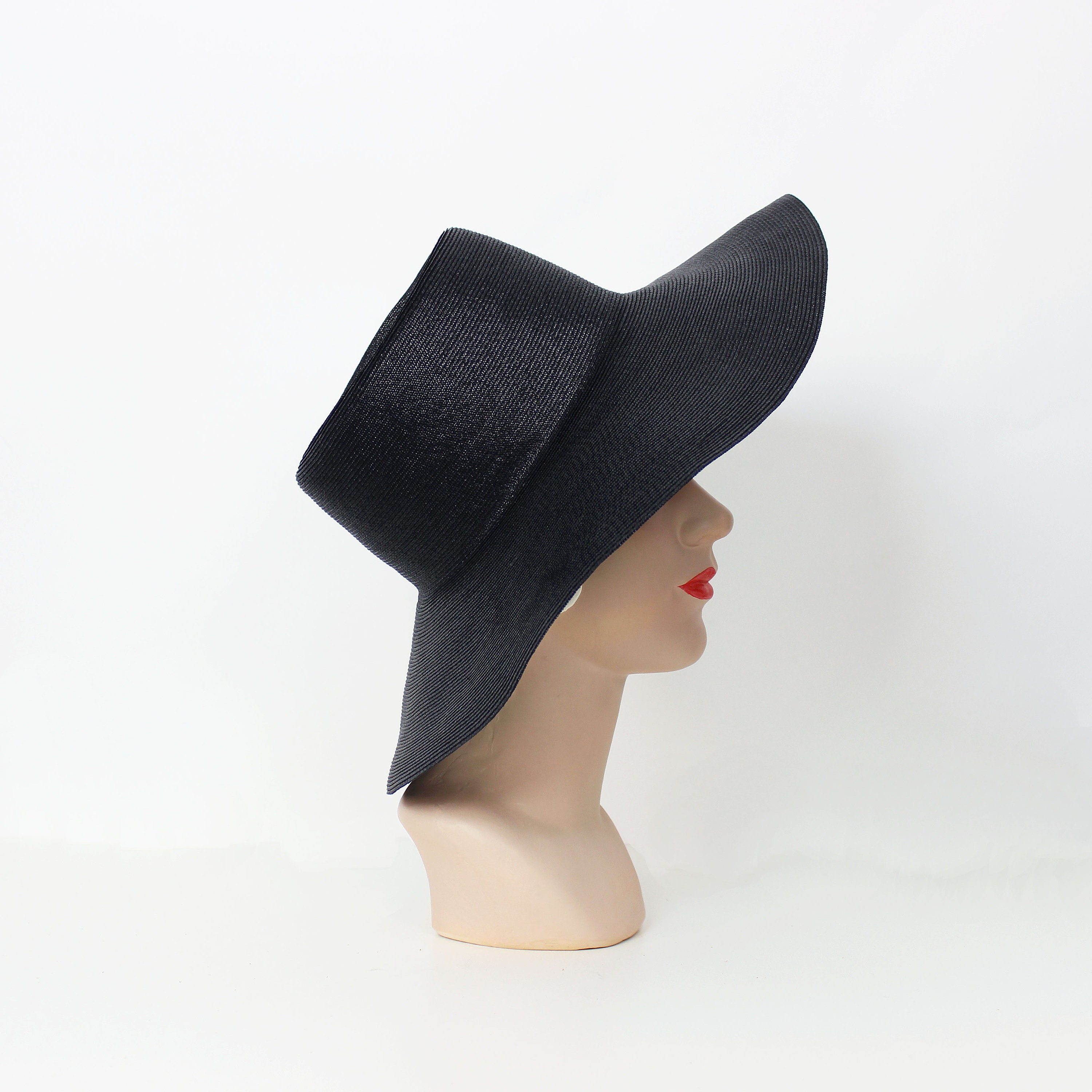 Black Floppy Sun Hat