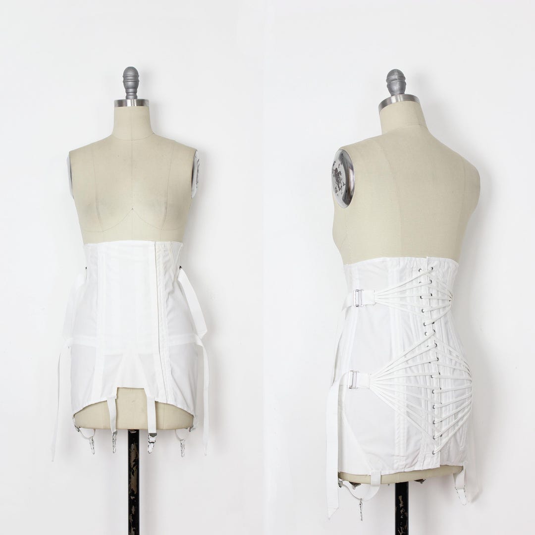 Vintage Fan Lace Corset / Vintage Spider Corset / Underbust Corset ...