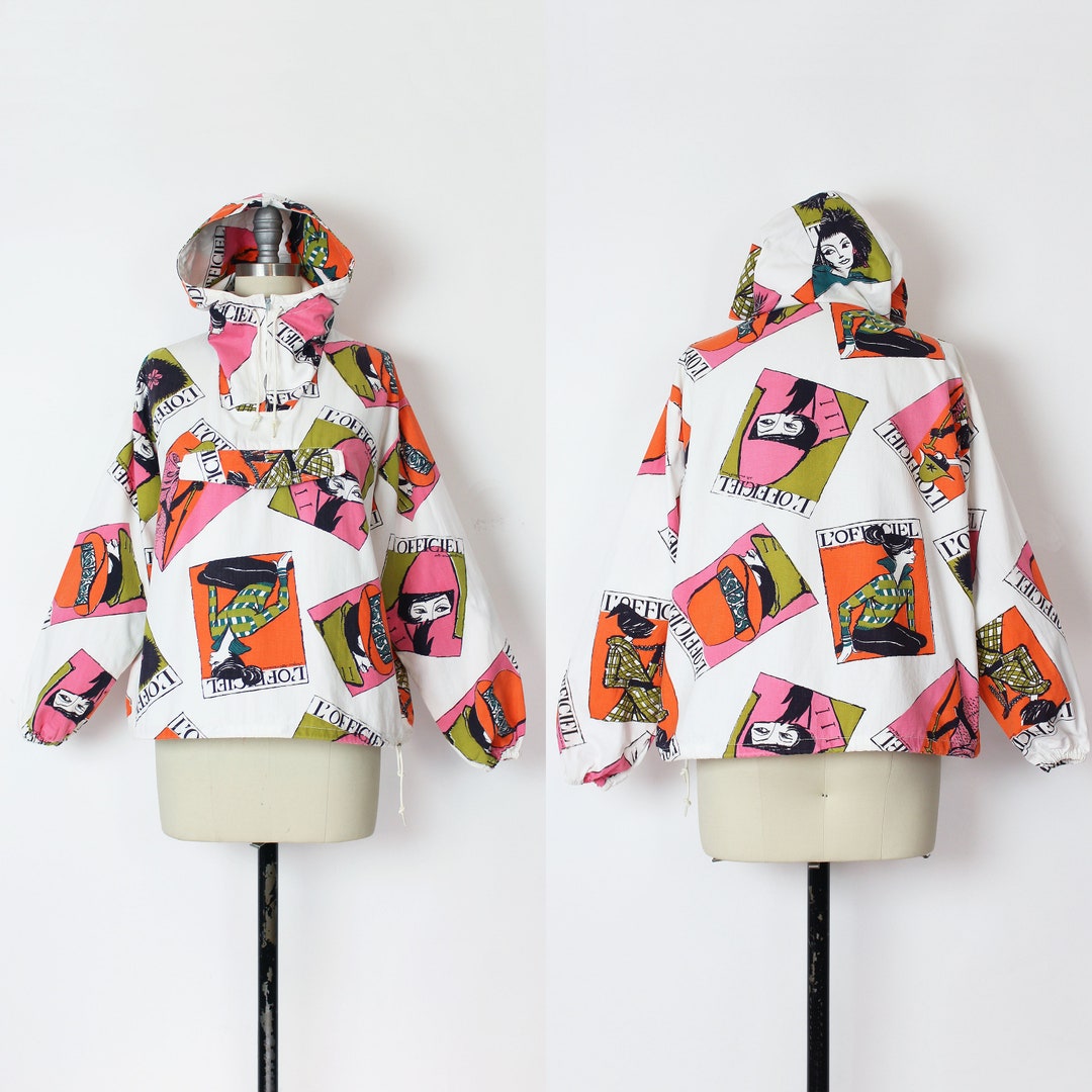 Vintage 60s Hooded Jacket / 1960s Novelty Print Jacket / L'officiel ...