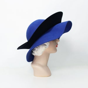 Vintage 70s Wide Brim Fall Hat / 1970s FRANK OLIVE Hat / Designer 70s ...