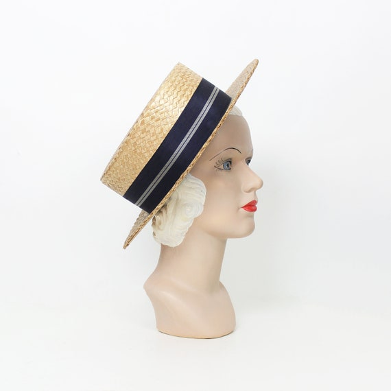 vintage mens straw boaters - Gem