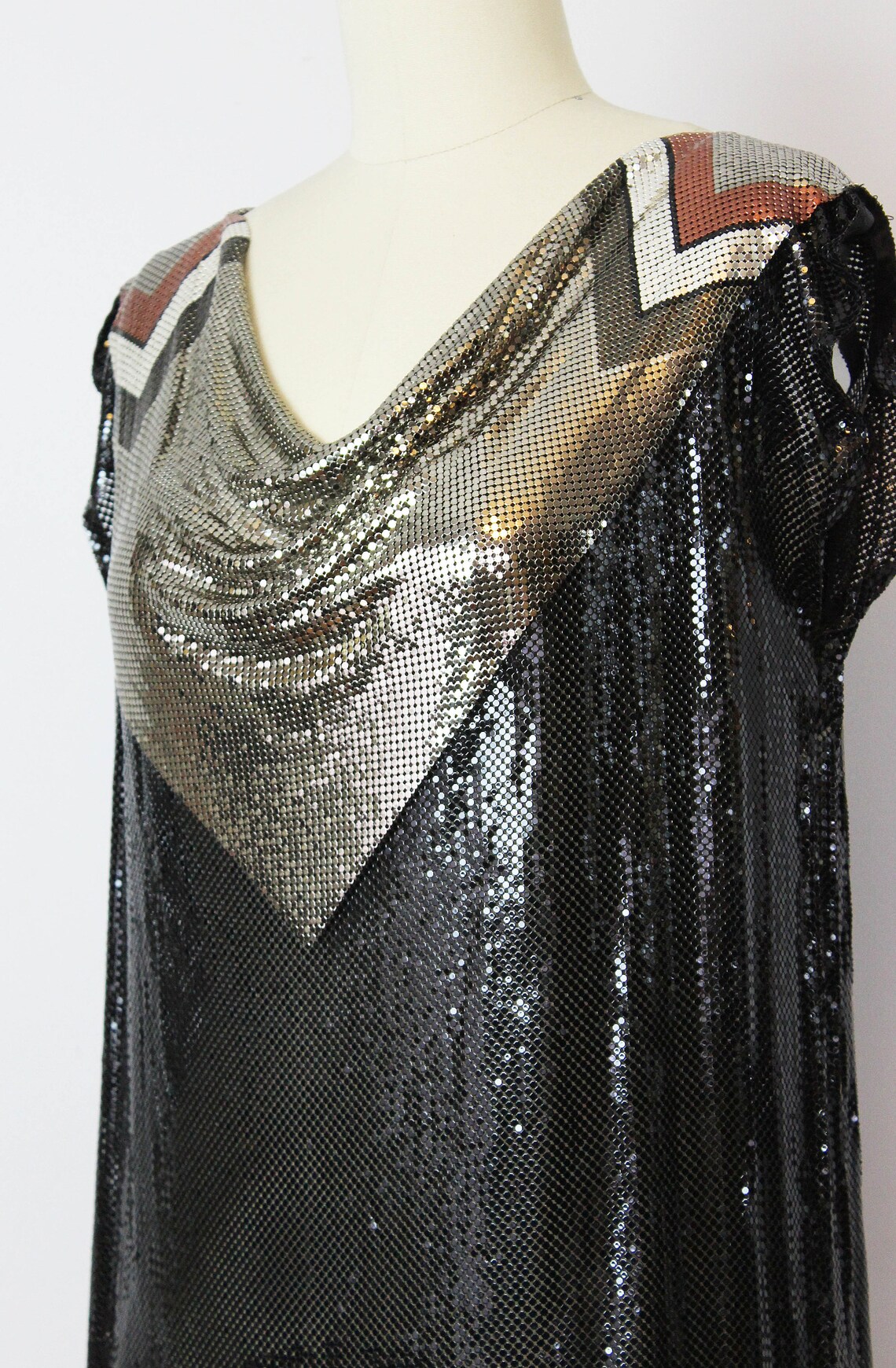 Vintage Metal Mesh Shirt / 1980s WHITING and DAVIS Mesh Blouse | Etsy