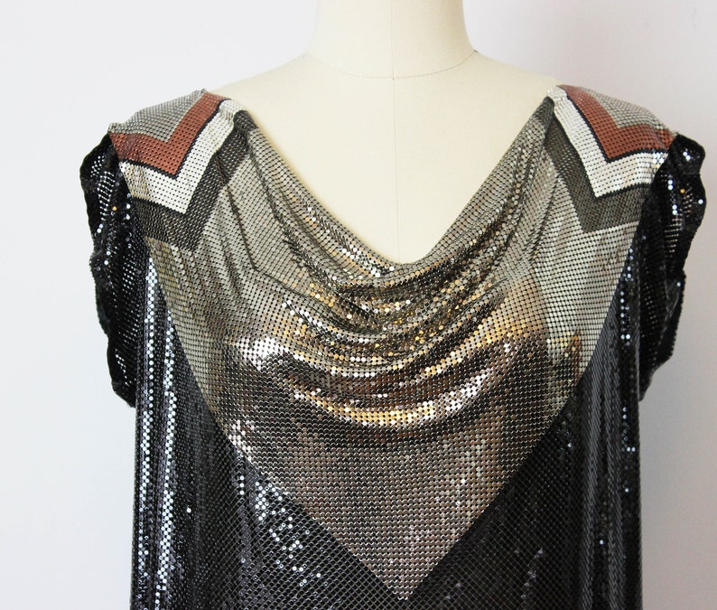 Vintage Metal Mesh Shirt / 1980s WHITING and DAVIS Mesh Blouse | Etsy