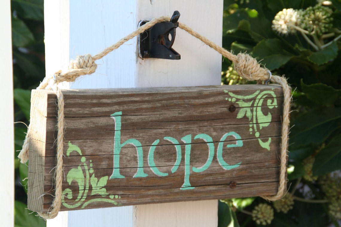 Hope Sign Painted on Reclaimed Wood Painted Custom for You - Etsy