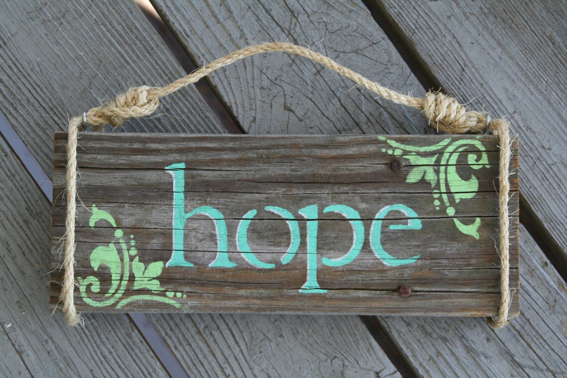 Hope Sign Painted on Reclaimed Wood Painted Custom for You - Etsy