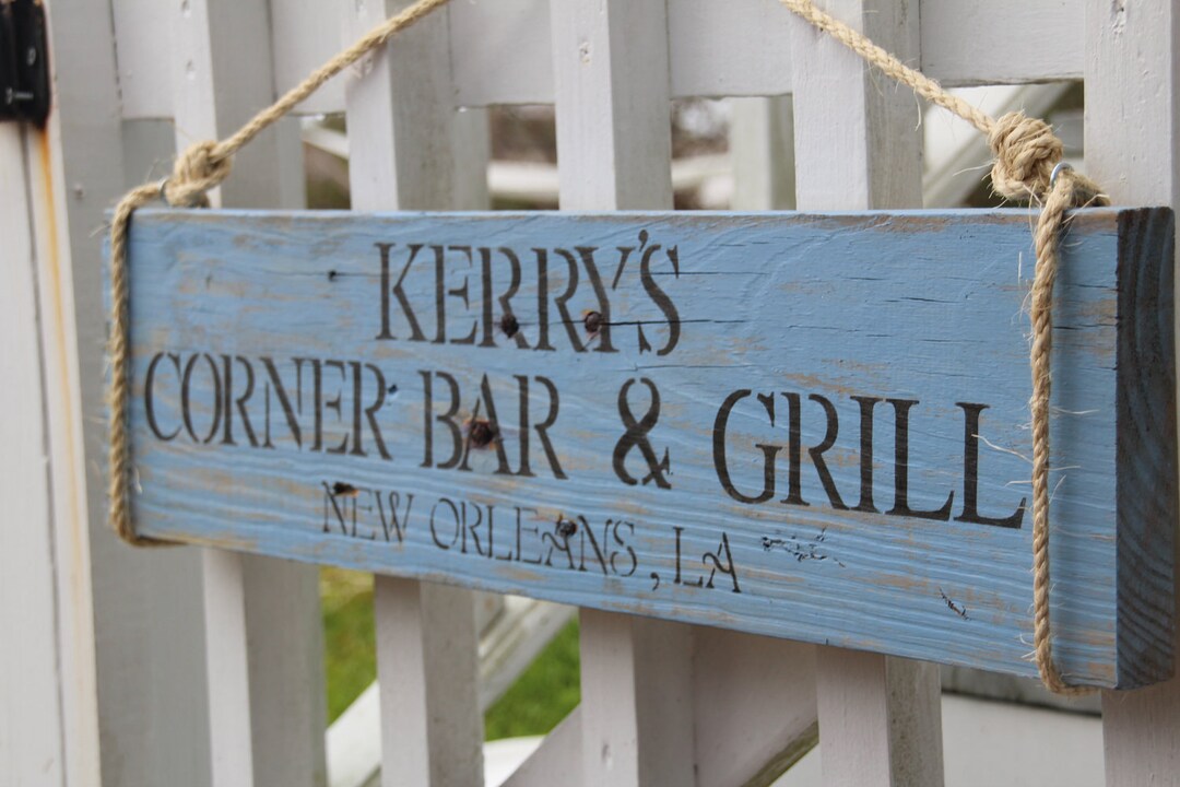 CUSTOM Bar Sign, Man Cave Sign, or Housewarming Sign, Made From ...