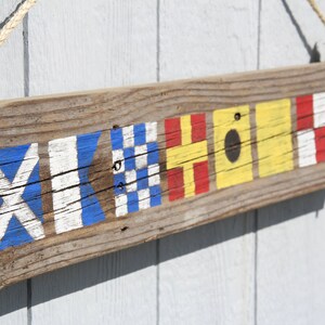 Custom Nautical Flag Sign- Reclaimed Wood Sign- "welcome" or Last Name ...