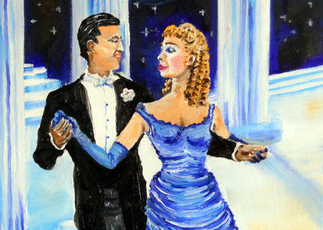 Tango Blue at the Starlight Ballroom, Portrait Art, Man and Woman ...