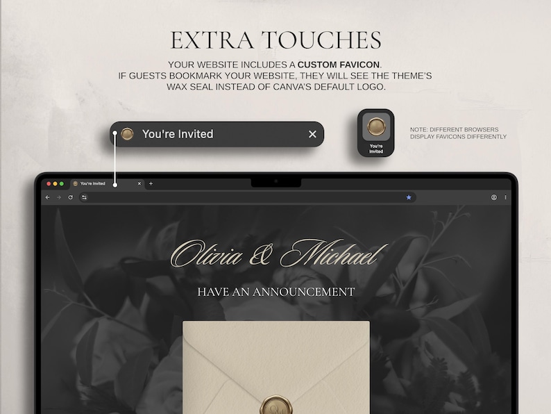 Save the Date Wedding Website Template - Editable Canva Design ...