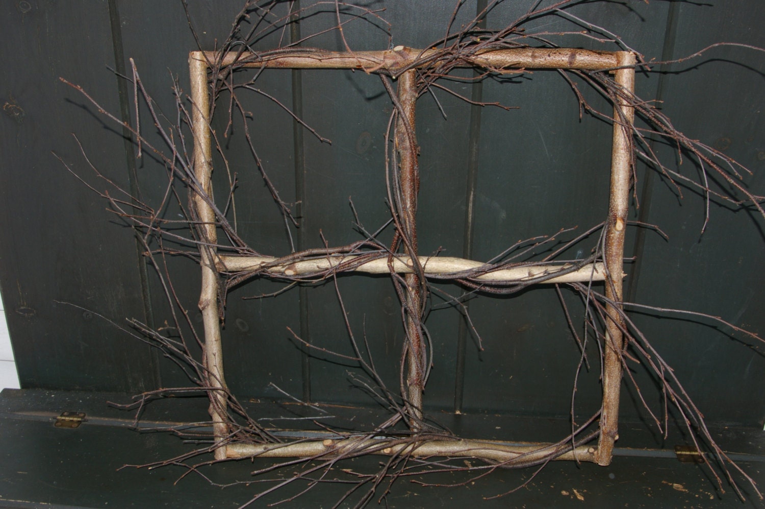Handmade Decorative Natural Birch WINDOW FRAME Wreath Picture Frame - Etsy