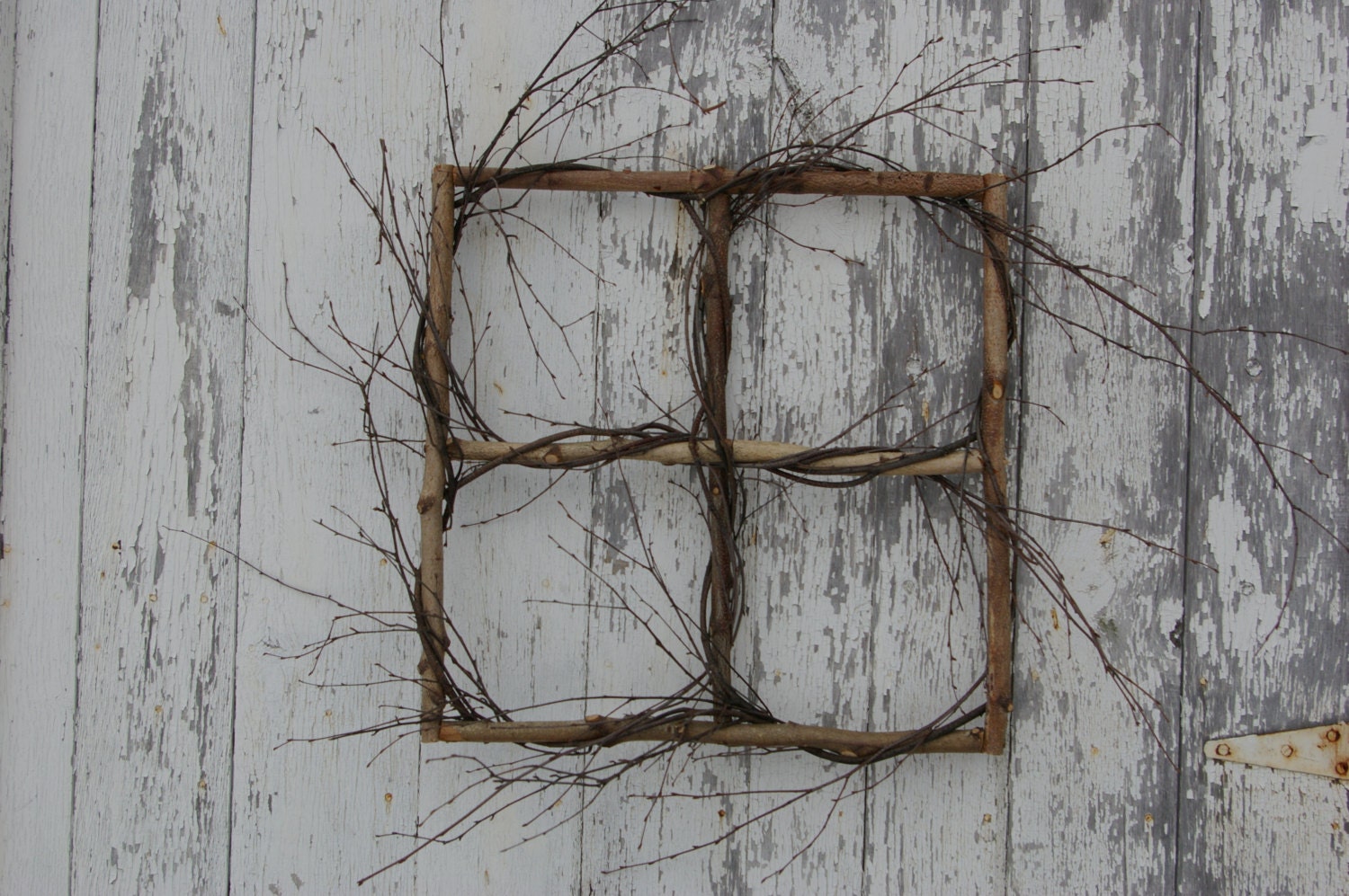 Handmade Decorative Natural Birch WINDOW FRAME Wreath Picture Frame - Etsy