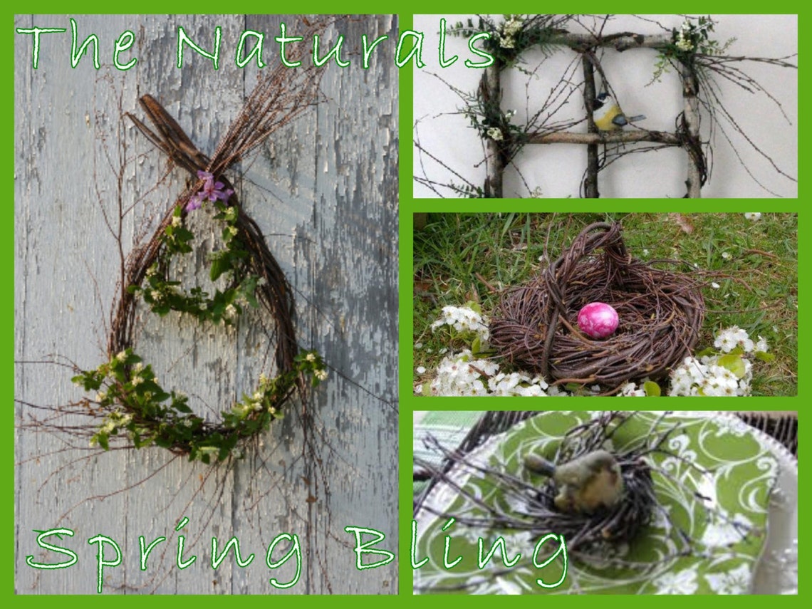 Handmade Decorative Natural Birch WINDOW FRAME Wreath Picture - Etsy