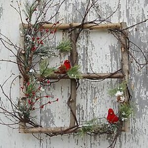 Handmade Decorative Natural Birch WINDOW FRAME Wreath Picture Frame - Etsy