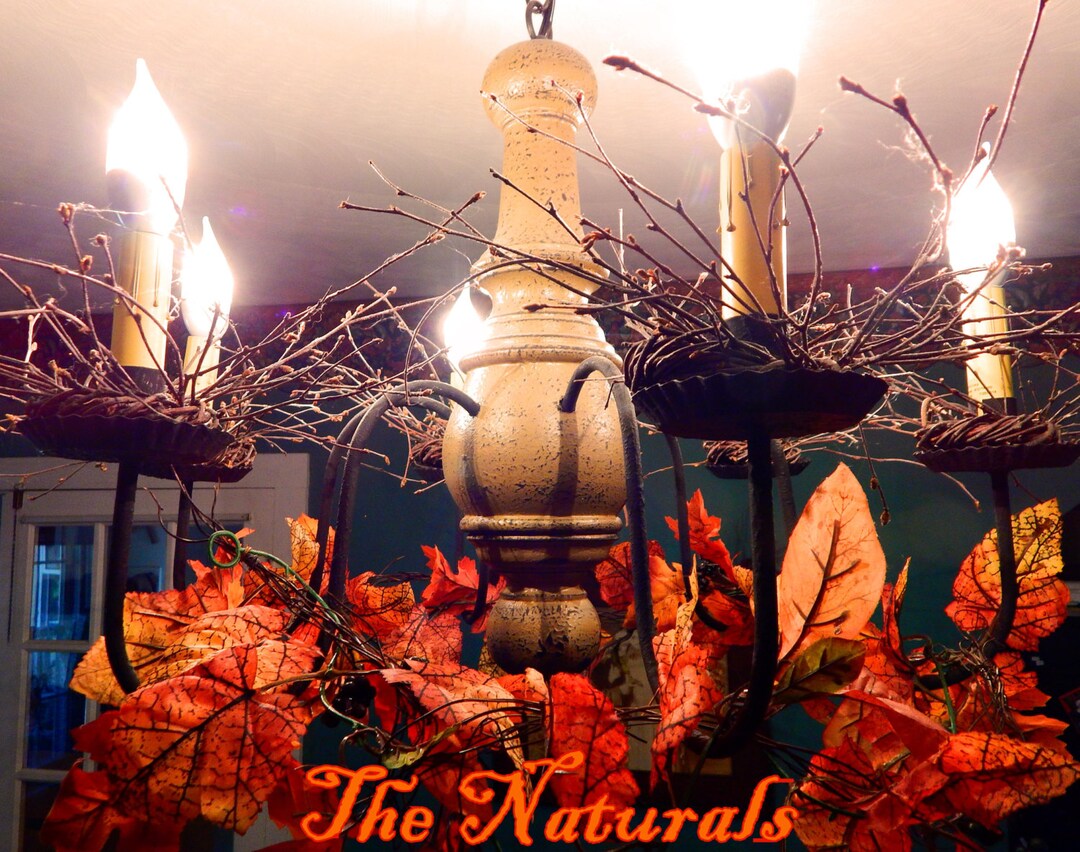 8 Birch 3" CANDLE RING WREATHS for Primitive Country Chandelier - Etsy