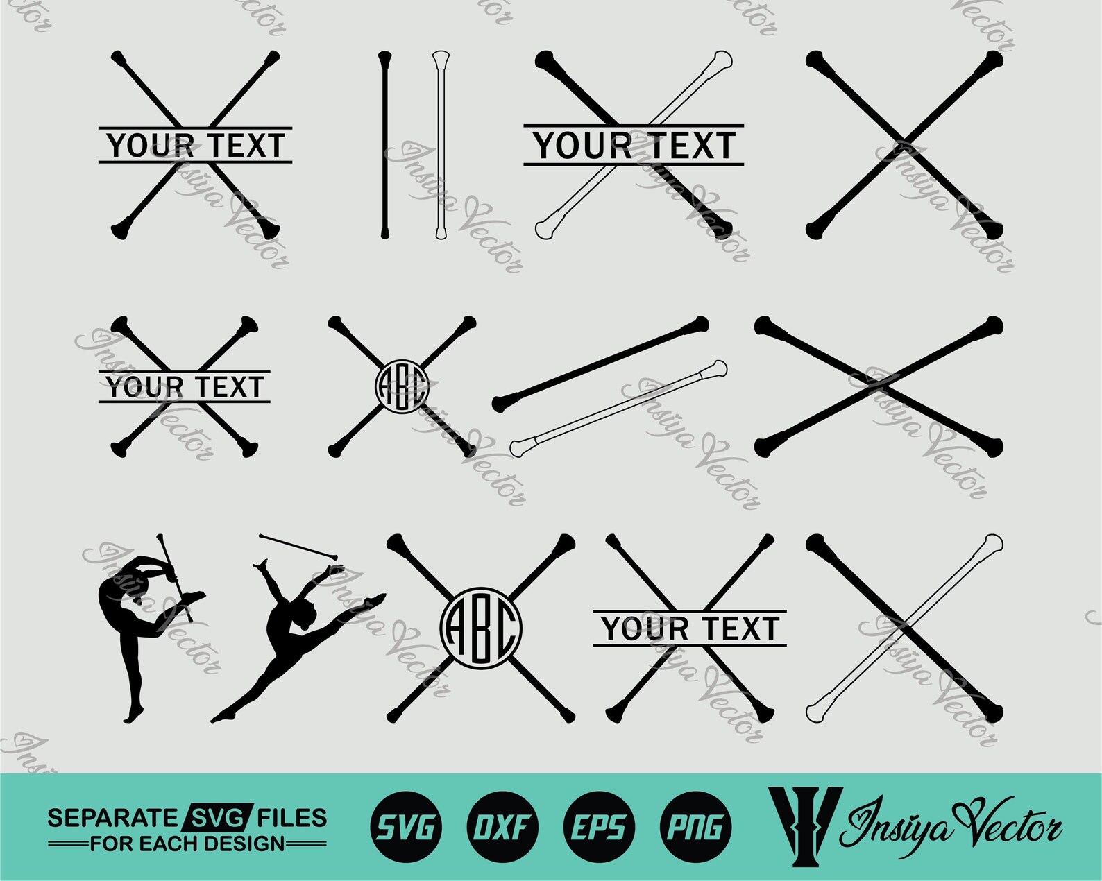 Baton Twirling SVG Bundle Majorette Cricut Cut Files Dxf EPS PNG - Etsy