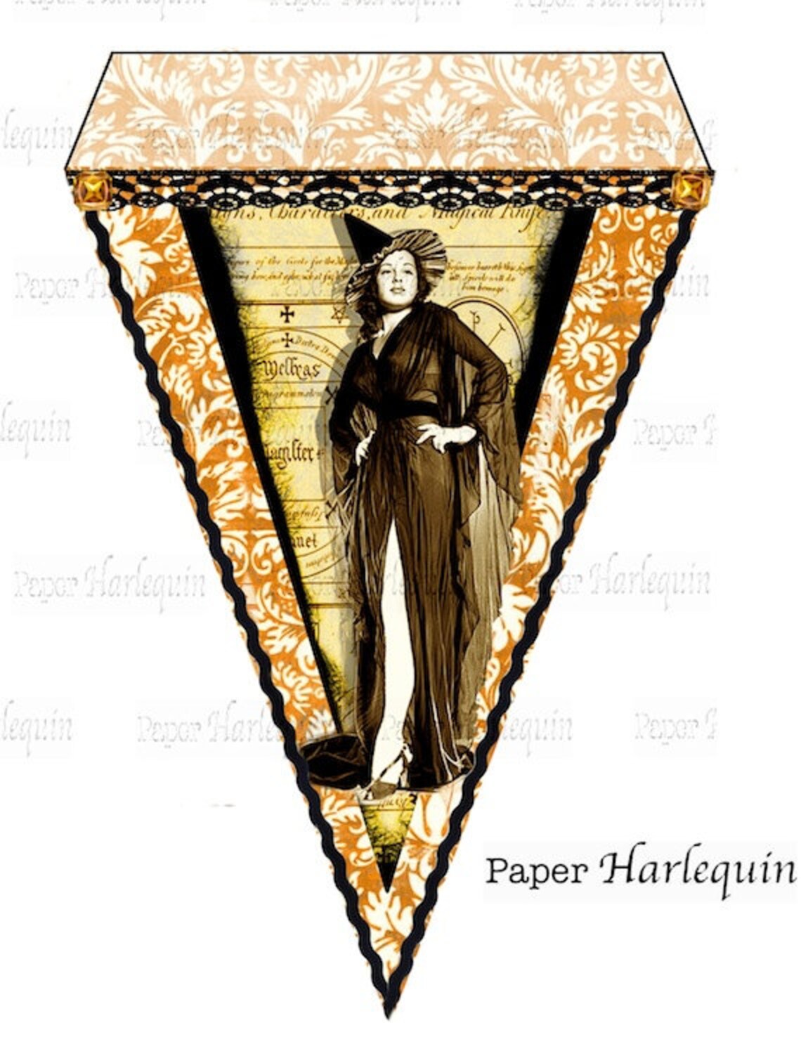 WITCH Banner Download Instant Party Decor Saucy Hollywood Halloween Pin ...