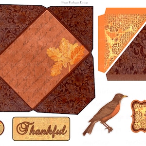 Autumn Printable DIGITAL Thanksgiving Card Kit - Etsy