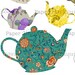 Teapots Instant Download COLLAGE Sheet Printable Clipart - Etsy
