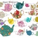 Teapots Instant Download COLLAGE Sheet Printable Clipart - Etsy