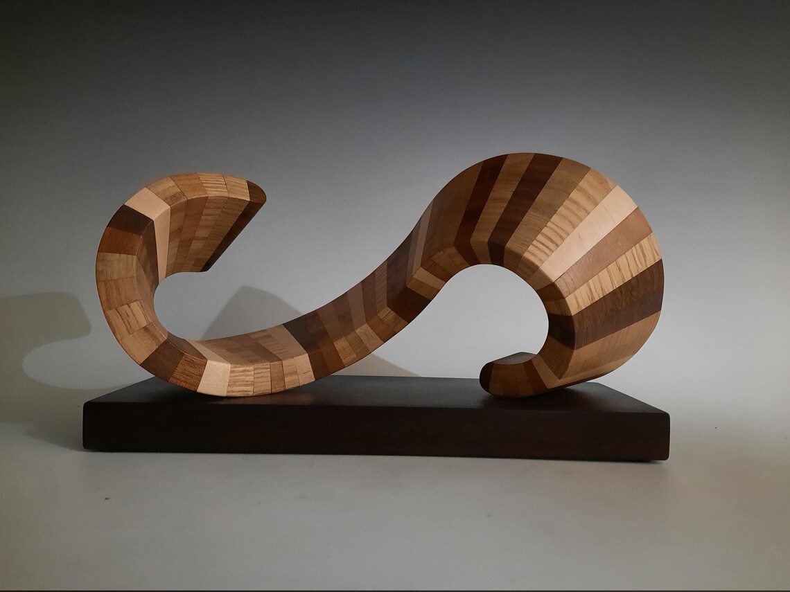 Modern Abstract Wood Art Sculpture - Etsy