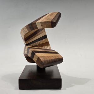 Wood Sculpture Modern Abstract Art - Etsy