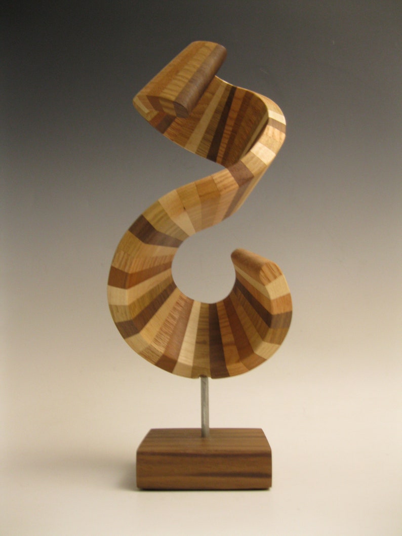 Modern Abstract Wood Sculpture - Etsy