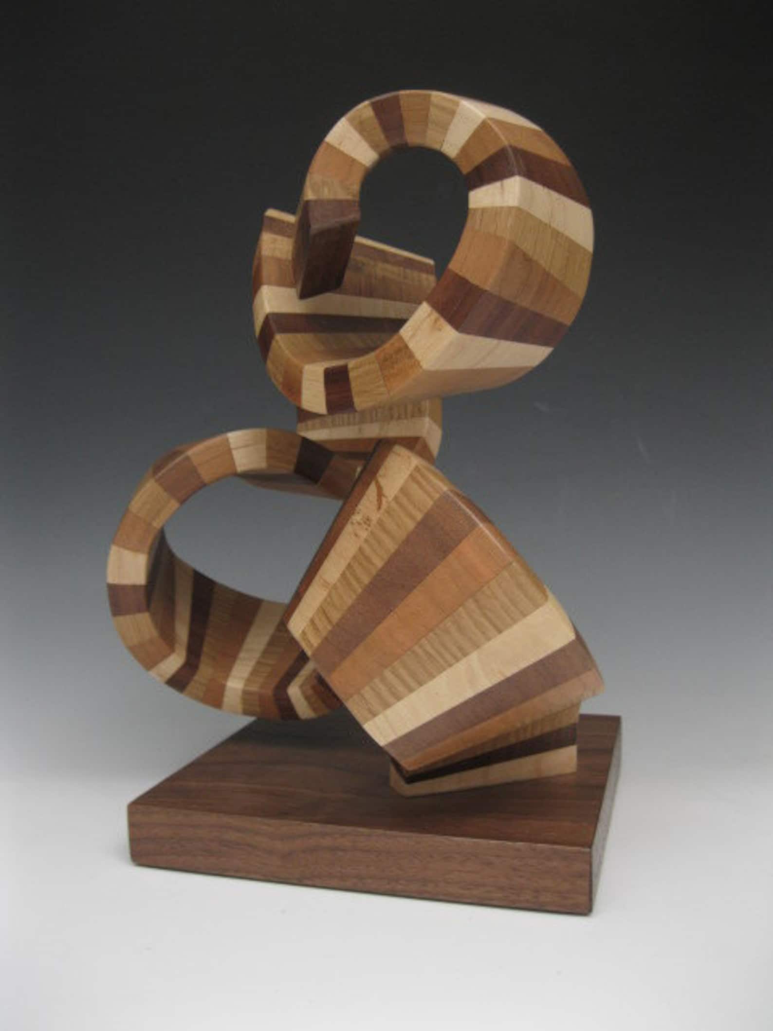 Modern Abstract Wood Sculpture - Etsy