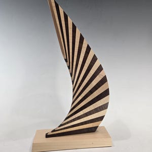 Wood Sculpture Modern Abstract Art - Etsy