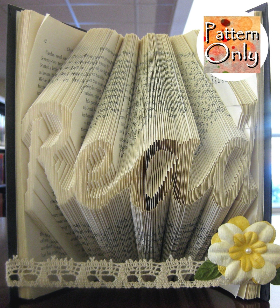 Read Folded Book Art Pattern - Etsy