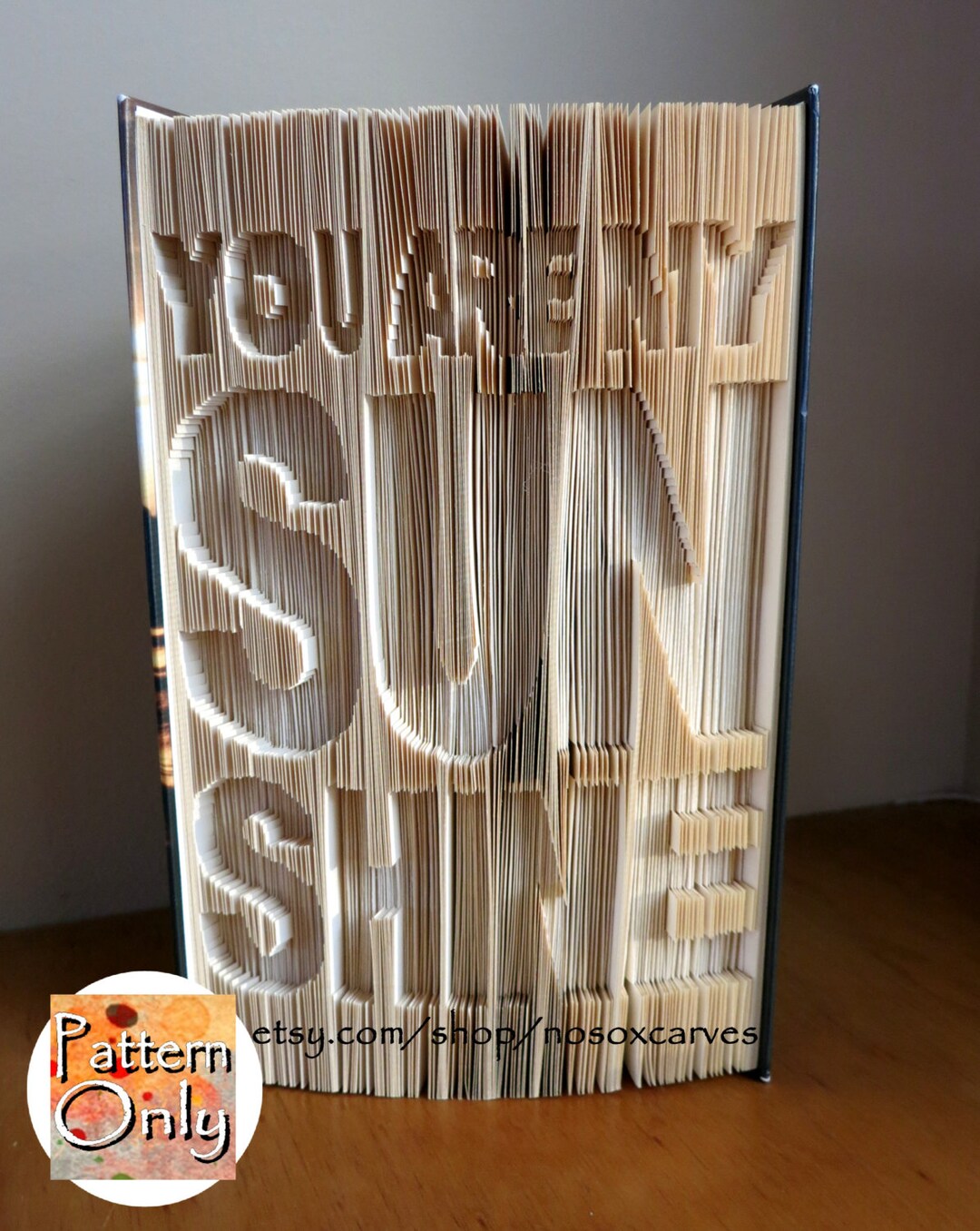 You Are My Sunshine Cut & Fold Book Art Pattern - Etsy