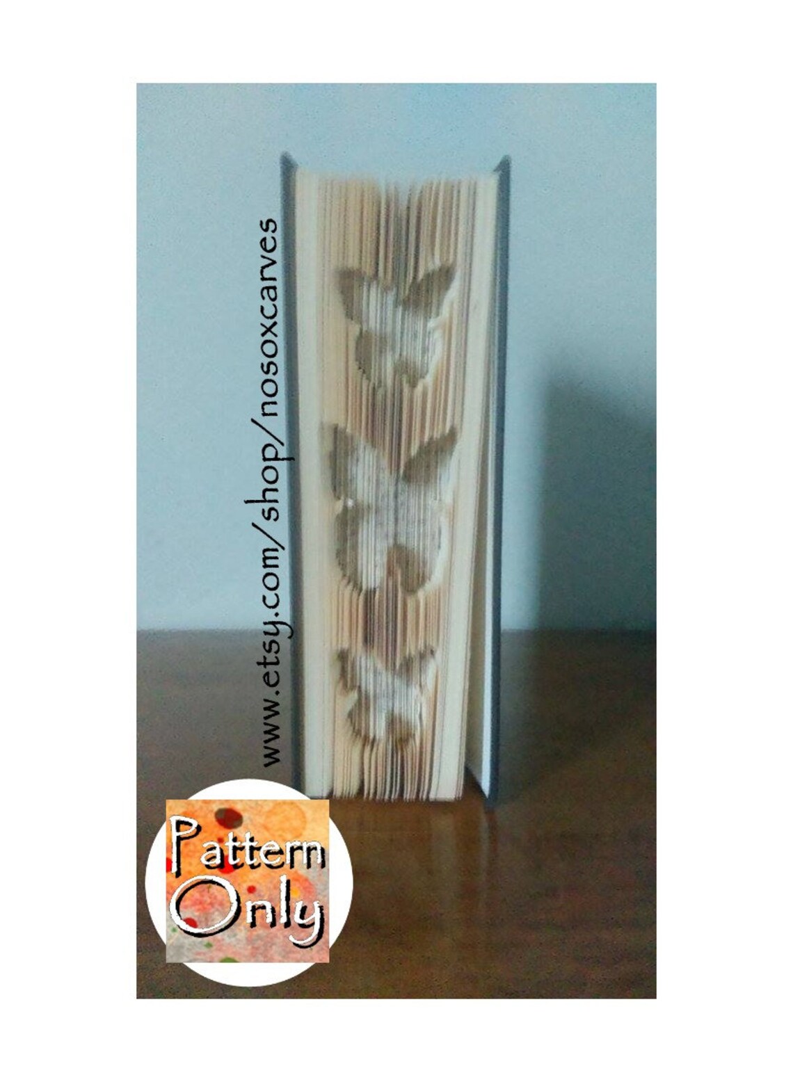 Butterflies Cut & Fold Book Art Pattern | Etsy