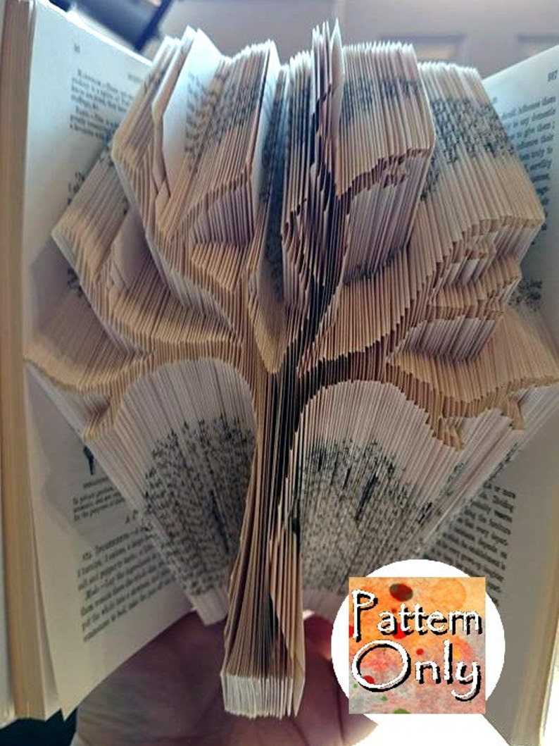 Tree Folded Book Art Pattern - Etsy