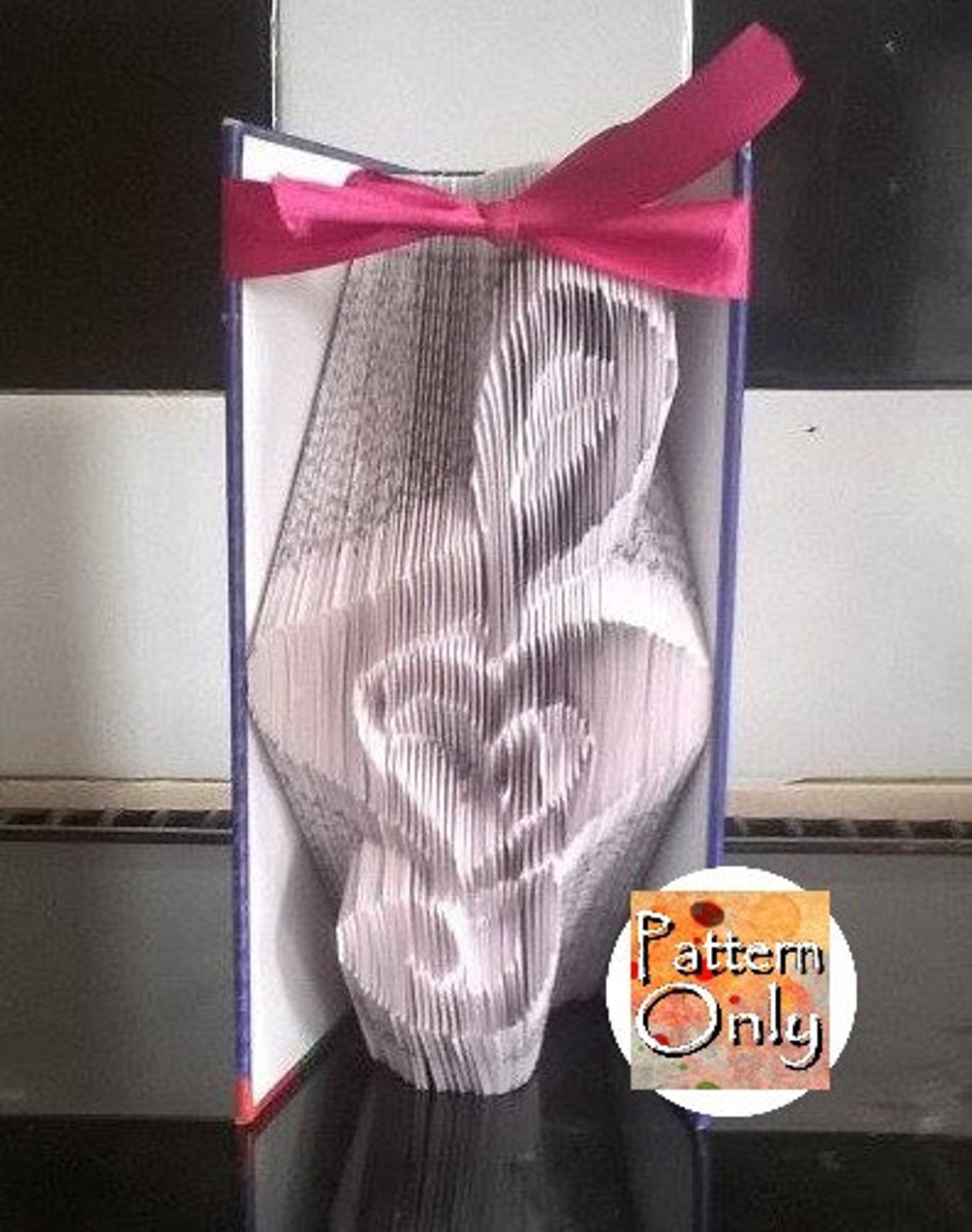 Music Note Heart Folded Book Art Pattern - Etsy