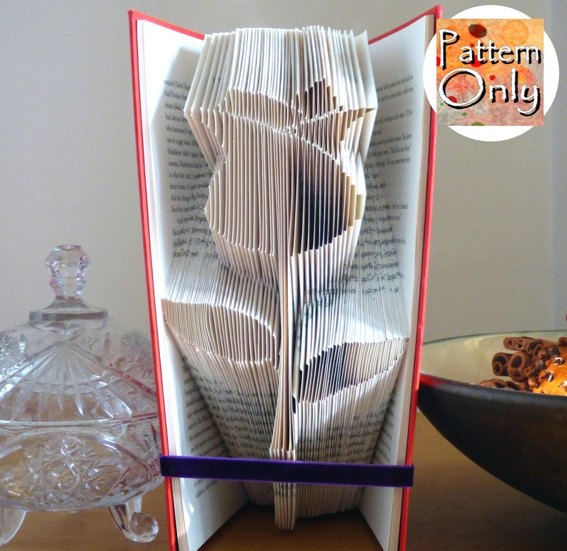 Rose Folded Book Art Pattern - Etsy