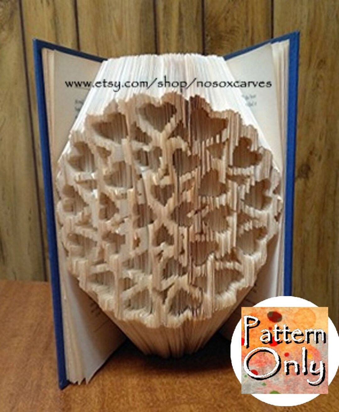 Heart Circle Cut Fold Book Art Pattern Etsy