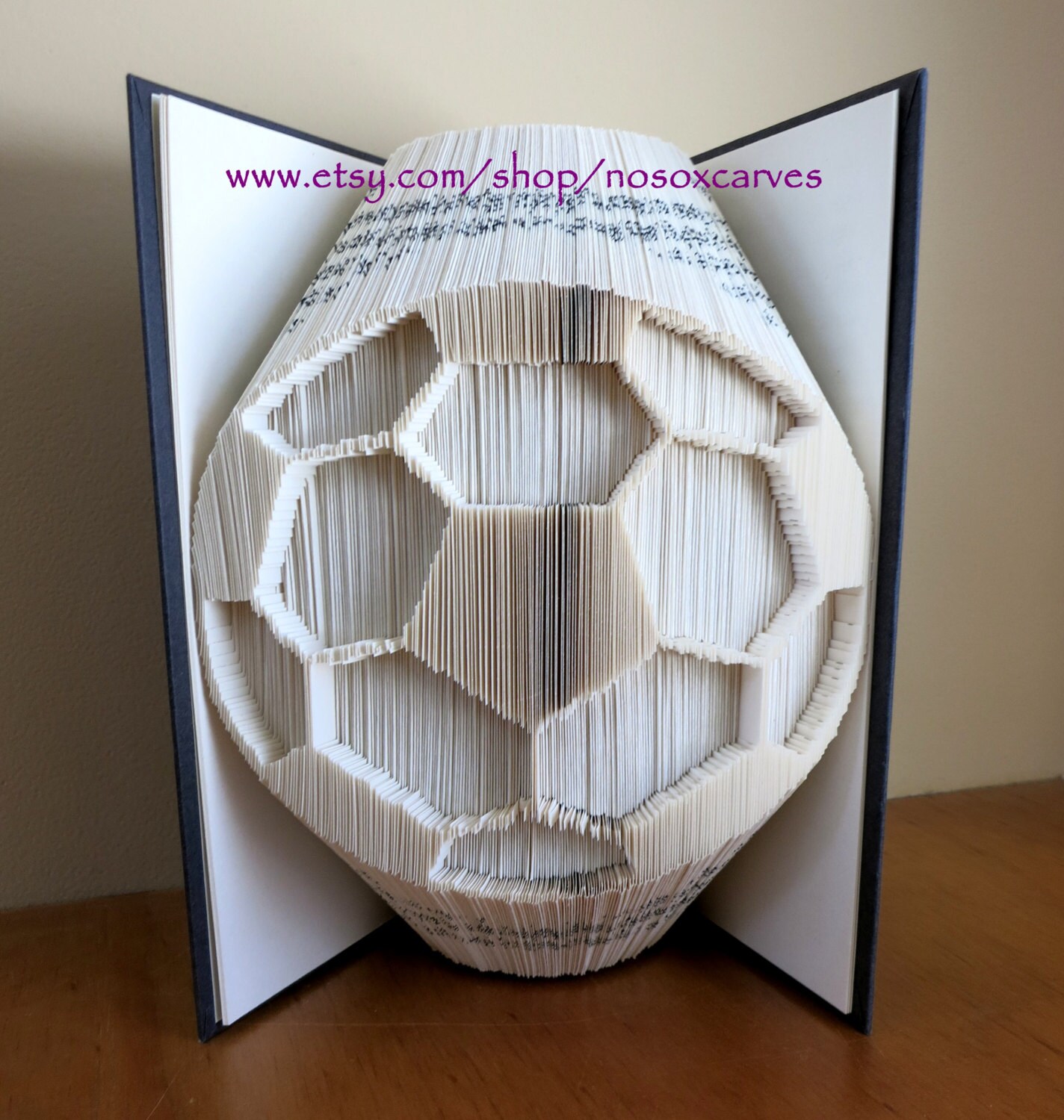 Soccer Ball Cut & Fold Book Art Pattern | Etsy