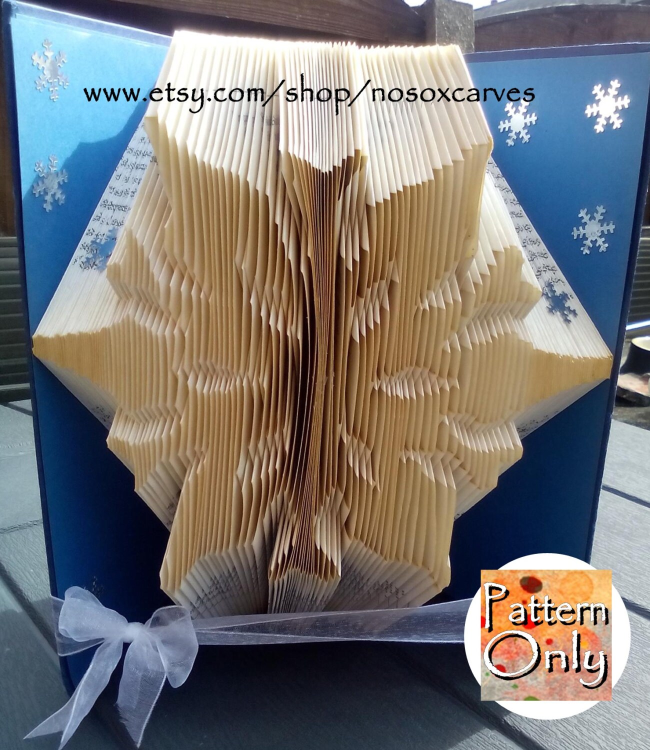 Snowflake Folded Book Art Pattern - Etsy