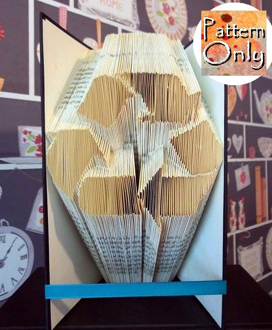 Recycle Folded Book Art Pattern | Etsy