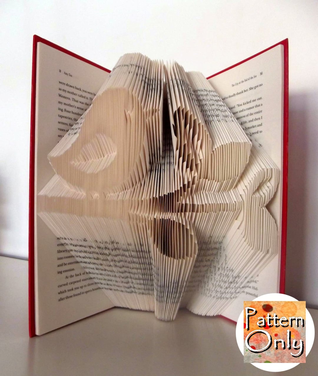 Bird on Branch Folded Book Art Pattern - Etsy